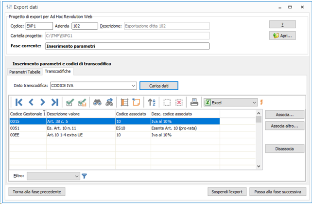 Esportazione Dati da Gestionale 1 a Ad Hoc Revolution Web